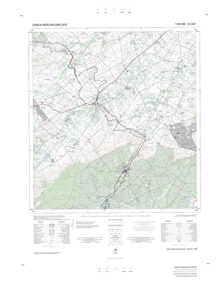 2330CA MODJADJISKLOOF Map by Chief Directorate: National Geo-spatial ...