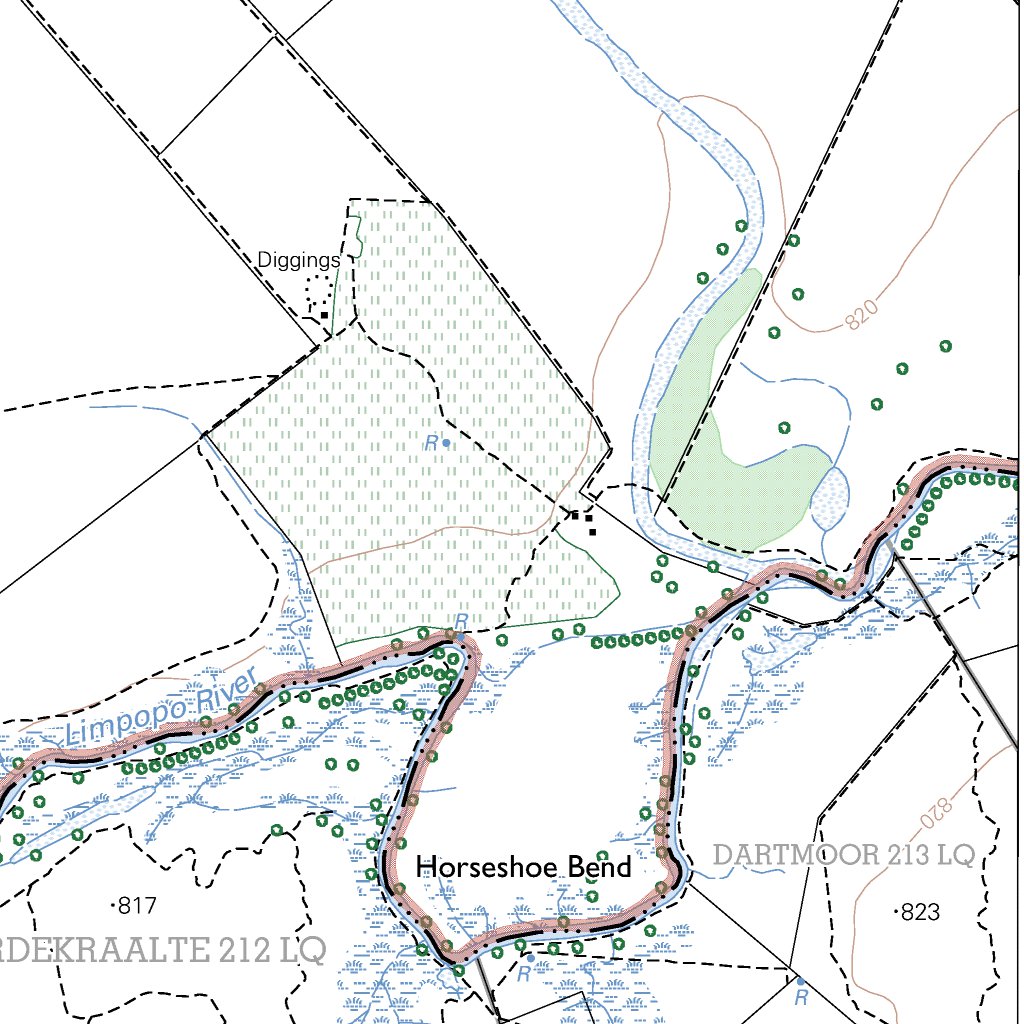 2327AC HORSESHOE BEND Map by Chief Directorate: National Geo-spatial ...