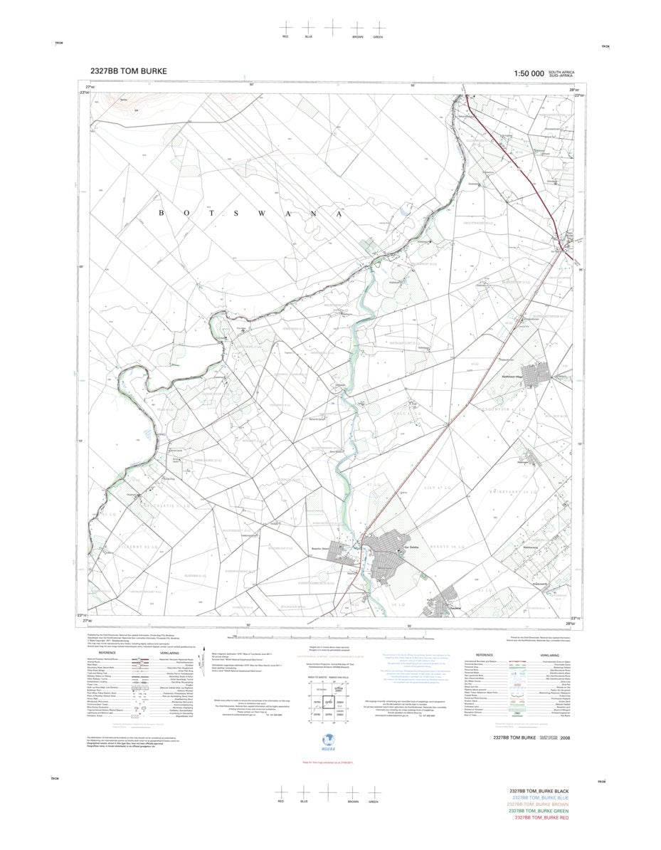 2327BB TOM BURKE Map by Chief Directorate: National Geo-spatial ...