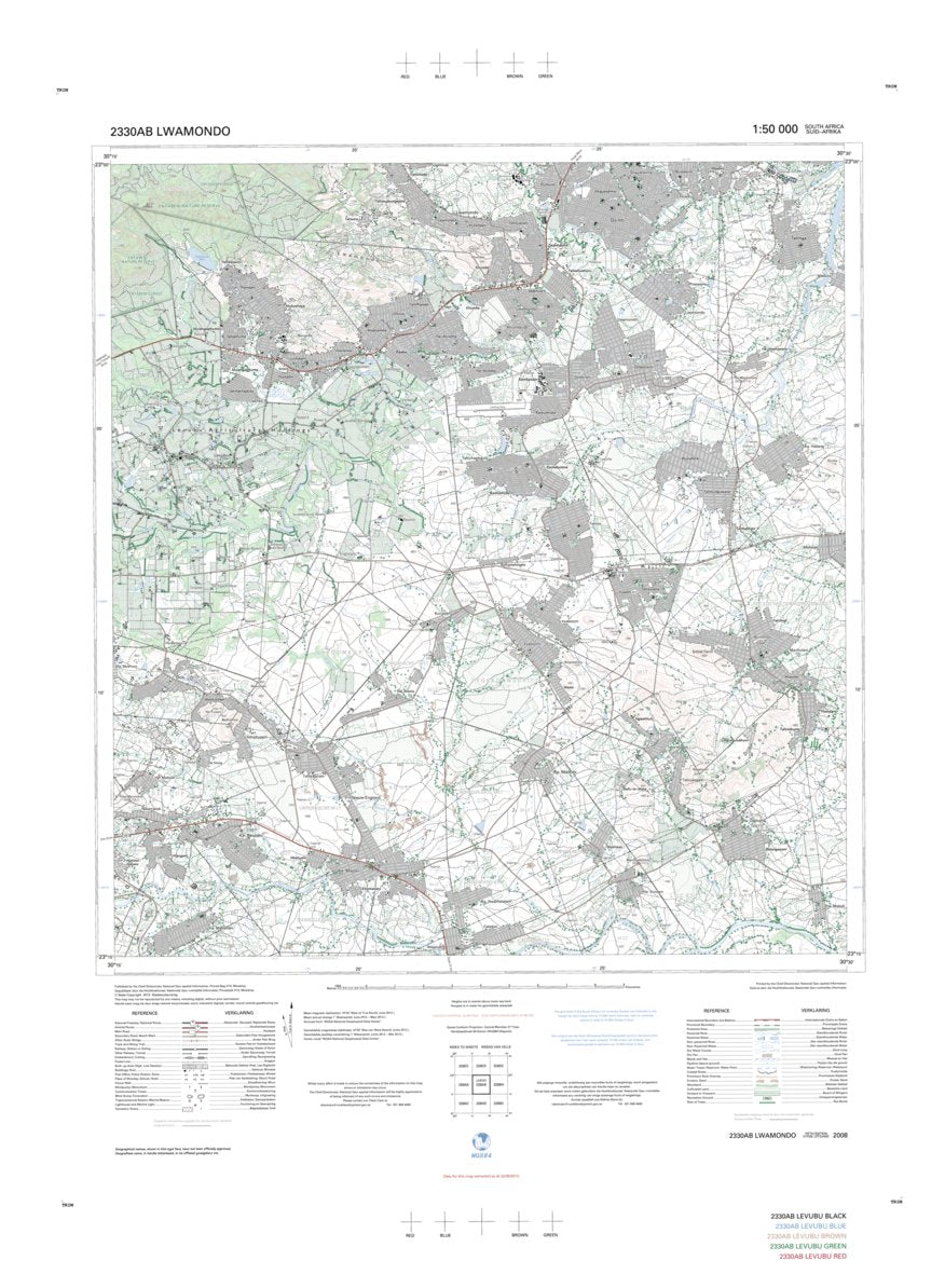 2330AB LWAMONDO Map by Chief Directorate: National Geo-spatial ...