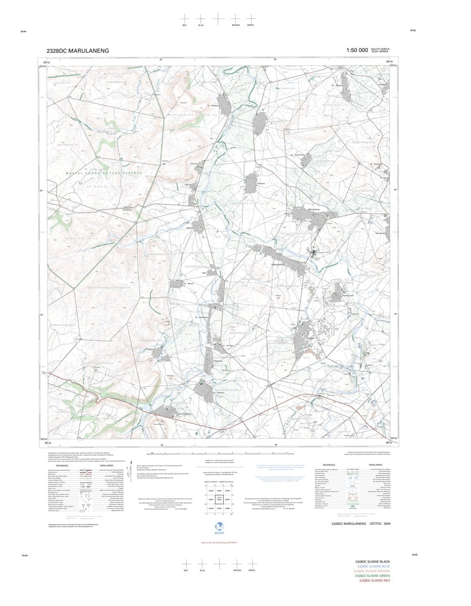2328DC MARULANENG Map by Chief Directorate: National Geo-spatial ...