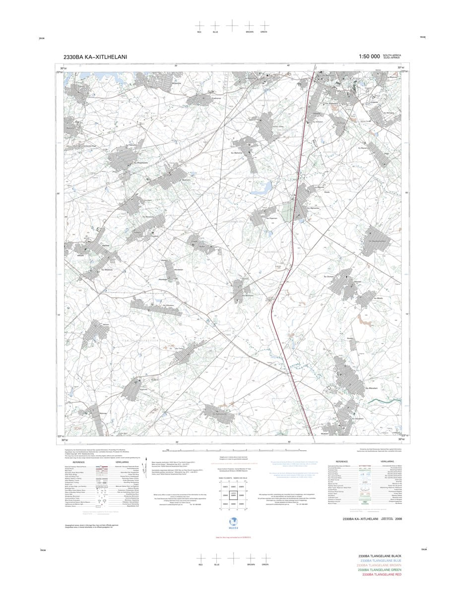 2330BA KA-XITLHELANI Map by Chief Directorate: National Geo-spatial ...
