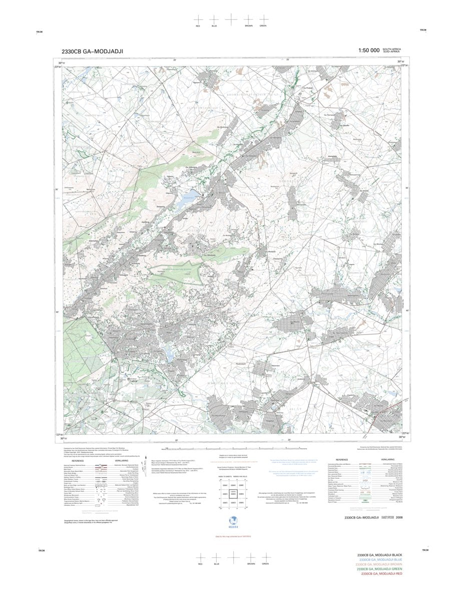 2330CB GA-MODJADJI Map by Chief Directorate: National Geo-spatial ...