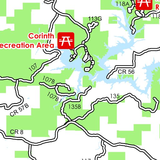 Bankhead Recreation Map by US Forest Service R8 | Avenza Maps