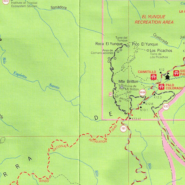 El Yunque National Forest Map by US Forest Service R8 | Avenza Maps