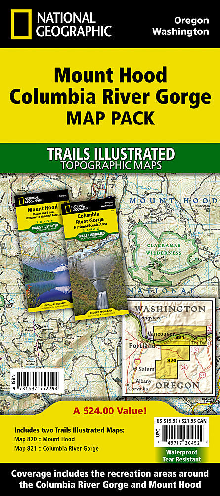 Mount Hood, Columbia River Gorge [Map Pack Bundle] by National ...