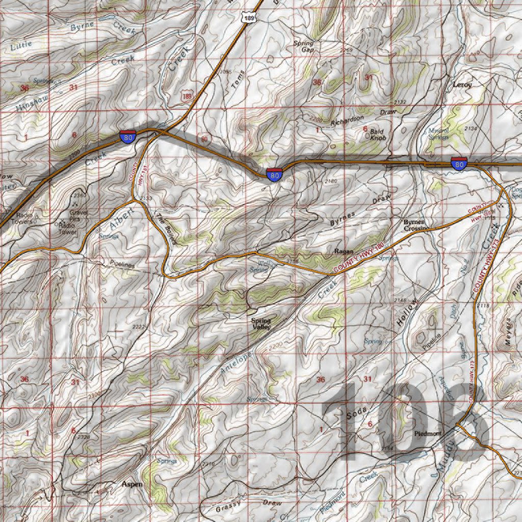 HuntData Wyoming Topo Map for Elk Unit 105 by HuntData LLC | Avenza Maps
