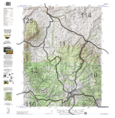 HuntData Wyoming Topo Map for Elk Unit 11 map by HuntData LLC | Avenza Maps