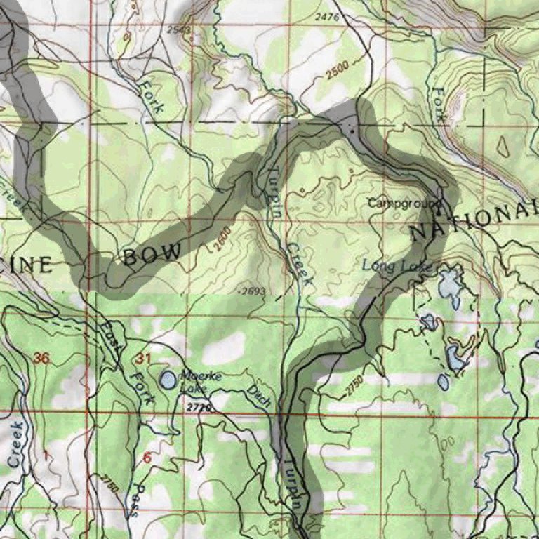 HuntData Wyoming Topo Map for Elk Unit 11 by HuntData LLC | Avenza Maps