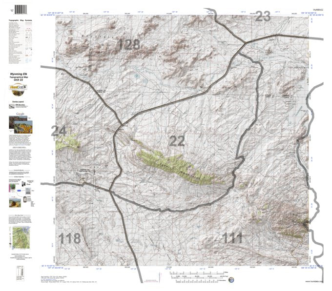 HuntData Wyoming Topo Map for Elk Unit 22 by HuntData LLC | Avenza Maps