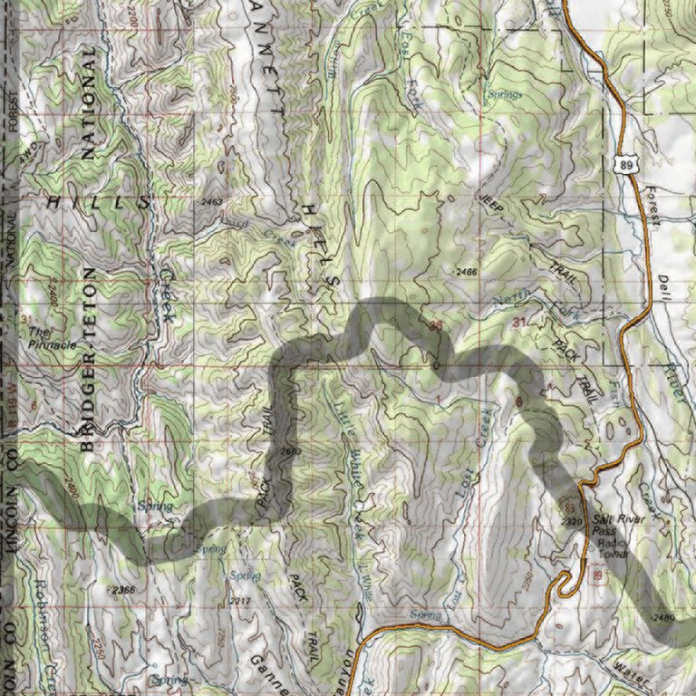 HuntData Wyoming Topo Map for Elk Unit 90 by HuntData LLC | Avenza Maps
