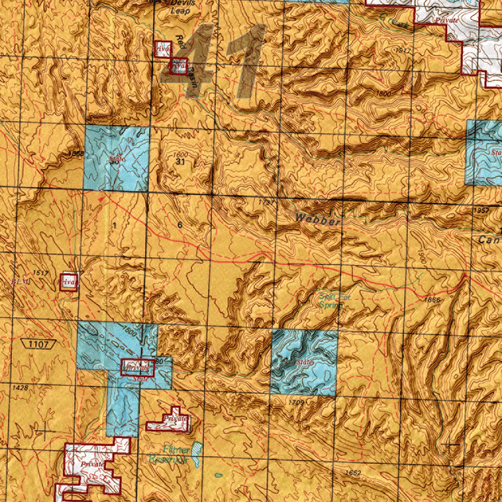 HuntData Wyoming Land Ownership Map for Elk Unit 42 by HuntData LLC | Avenza Maps