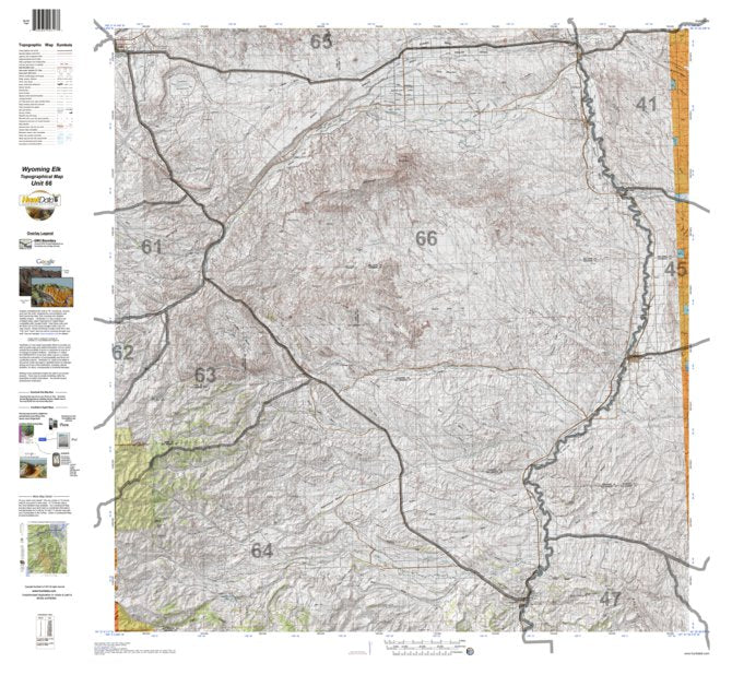 HuntData Wyoming Topo Map for Elk Unit 66 by HuntData LLC | Avenza Maps