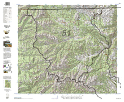 HuntData Wyoming Topo Map for Elk Unit 51 by HuntData LLC | Avenza Maps
