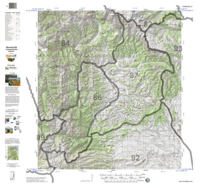 HuntData Wyoming Topo Map for Elk Unit 87 by HuntData LLC | Avenza Maps
