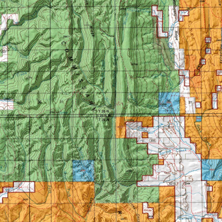 HuntData Wyoming Land Ownership Map for Mule Deer Unit 135w by HuntData ...