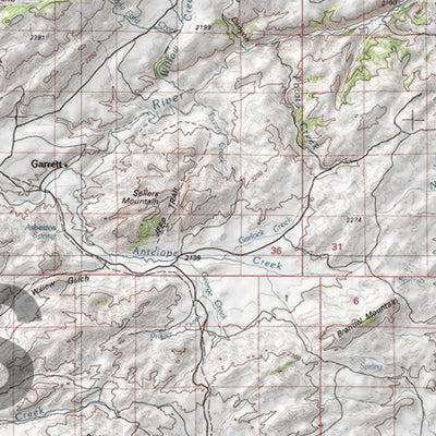 HuntData Wyoming Topo Map for Elk Unit 7s by HuntData LLC | Avenza Maps