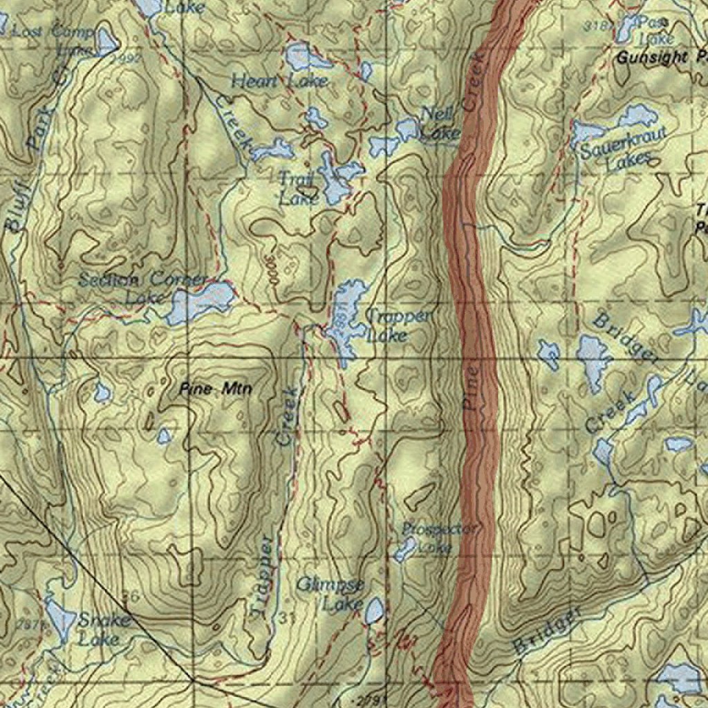 HuntData Wyoming Topo Map for Elk Unit 96 by HuntData LLC | Avenza Maps