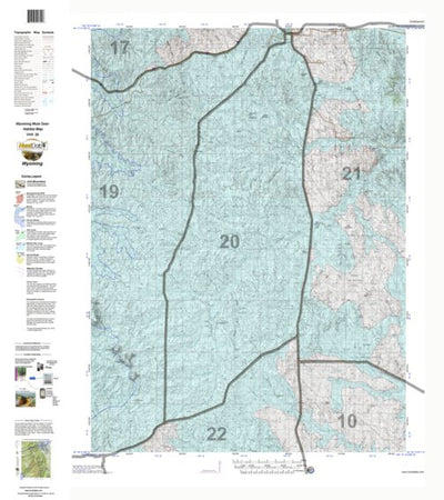 HuntData Wyoming Game Concentration Map for Mule Deer Unit 20 by ...