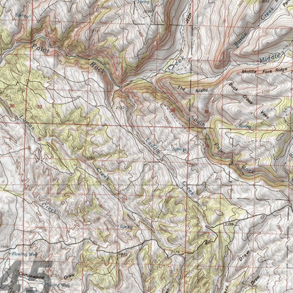 HuntData Wyoming Topo Map for Elk Unit 45 by HuntData LLC | Avenza Maps