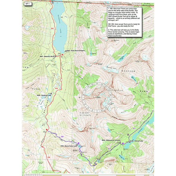 CDT Montana Sec 01 - Glacier NP Map by Jonathan Ley | Avenza Maps
