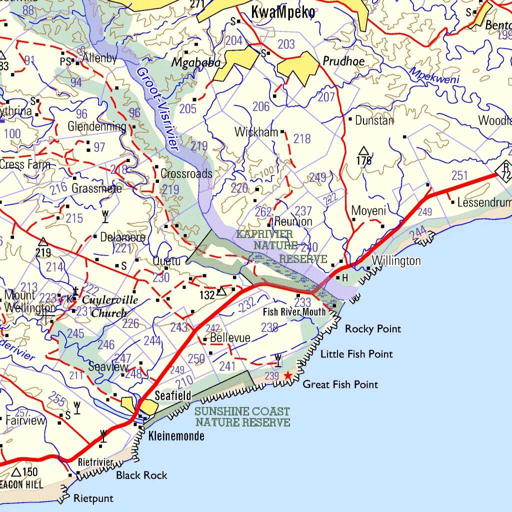 3326 Grahamstown Map by Chief Directorate: National Geo-spatial ...