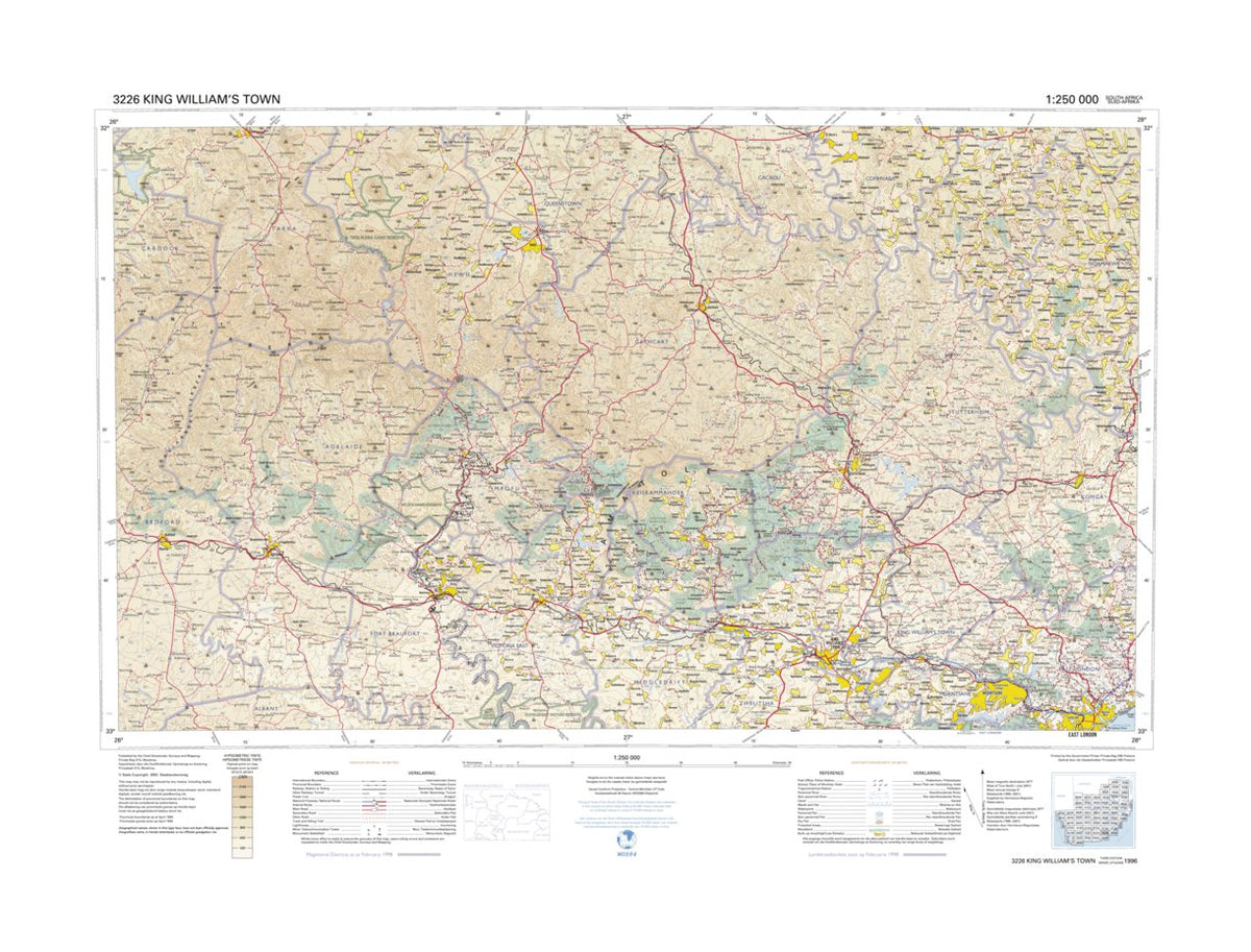 3226 King William's Town Map by Chief Directorate: National Geo-spatial ...