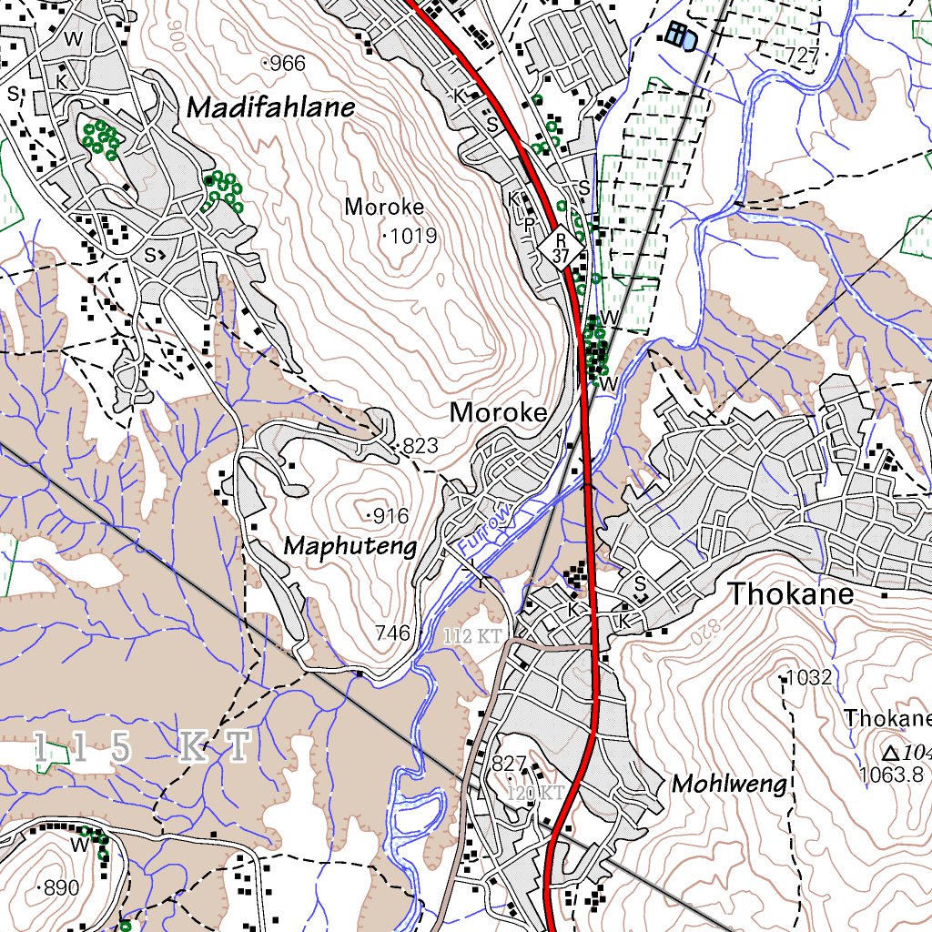 2430AC MOROKE Map by Chief Directorate: National Geo-spatial ...