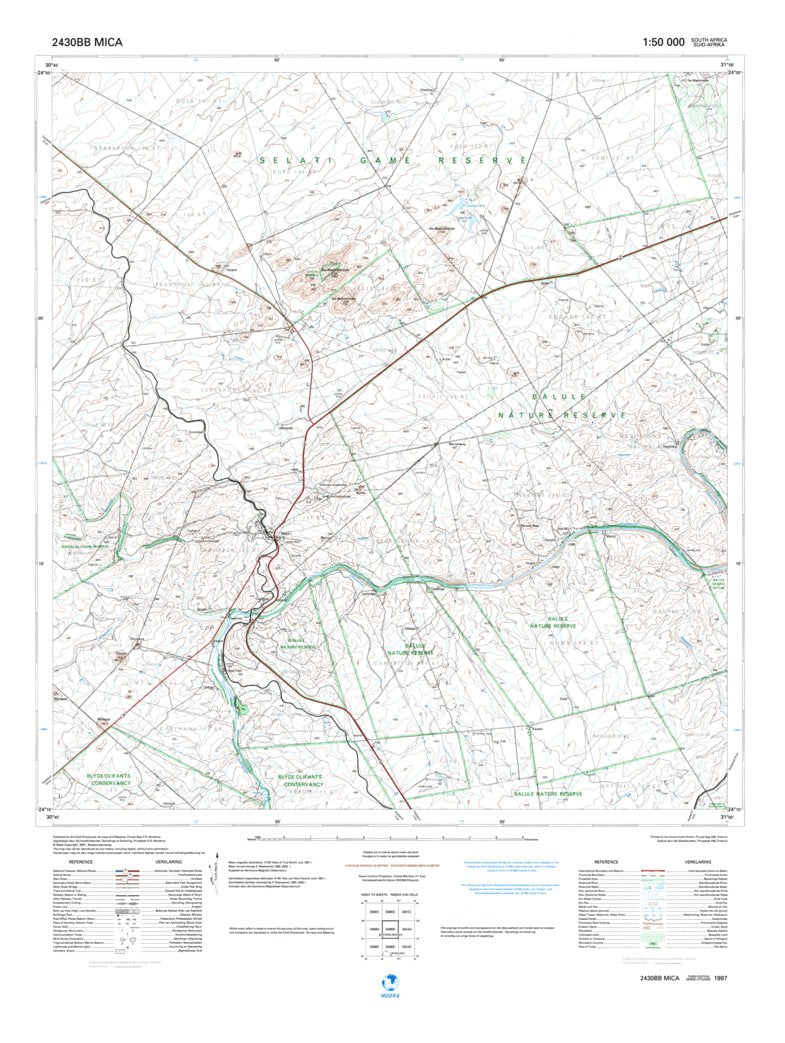 2430BB MICA Map by Chief Directorate: National Geo-spatial Information ...