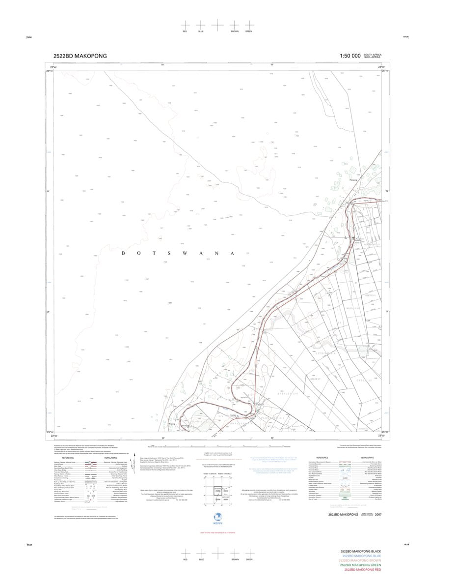 2522BD MAKOPONG Map by Chief Directorate: National Geo-spatial ...