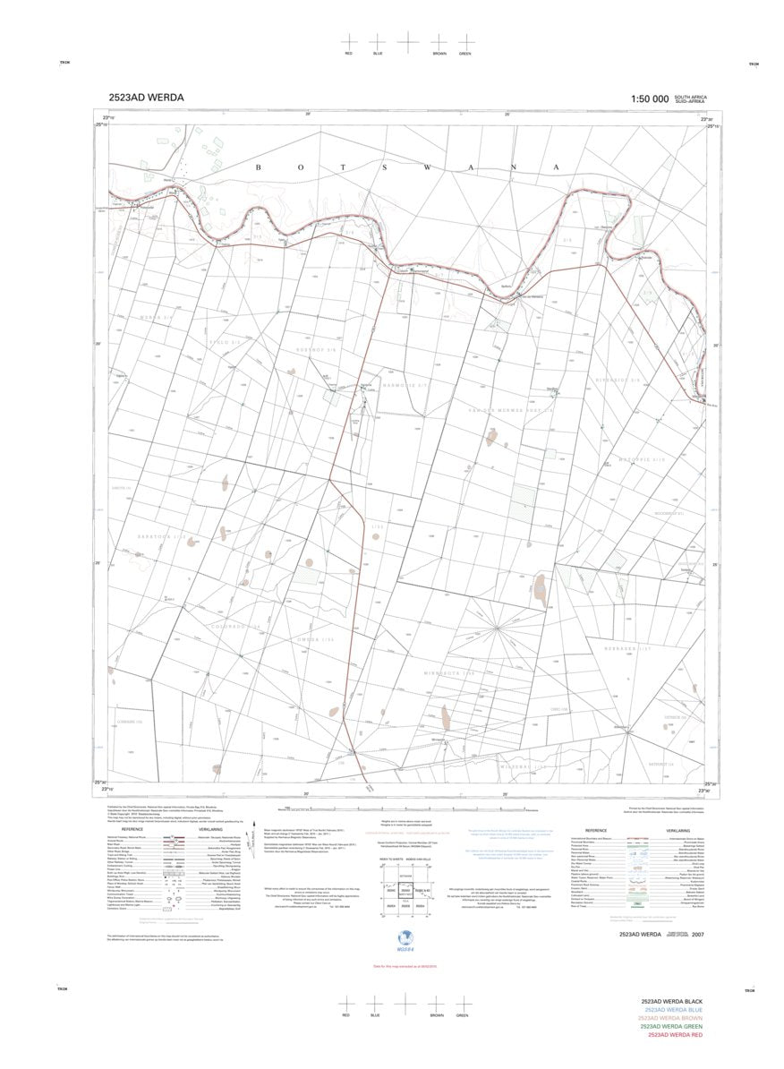 2523AD WERDA Map by Chief Directorate: National Geo-spatial Information ...