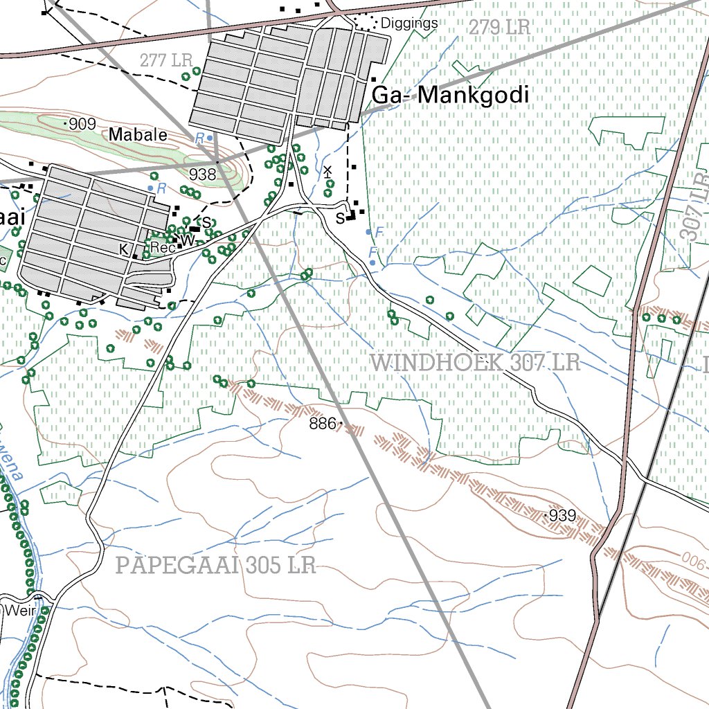 2328BA LETSWATLA Map by Chief Directorate: National Geo-spatial ...