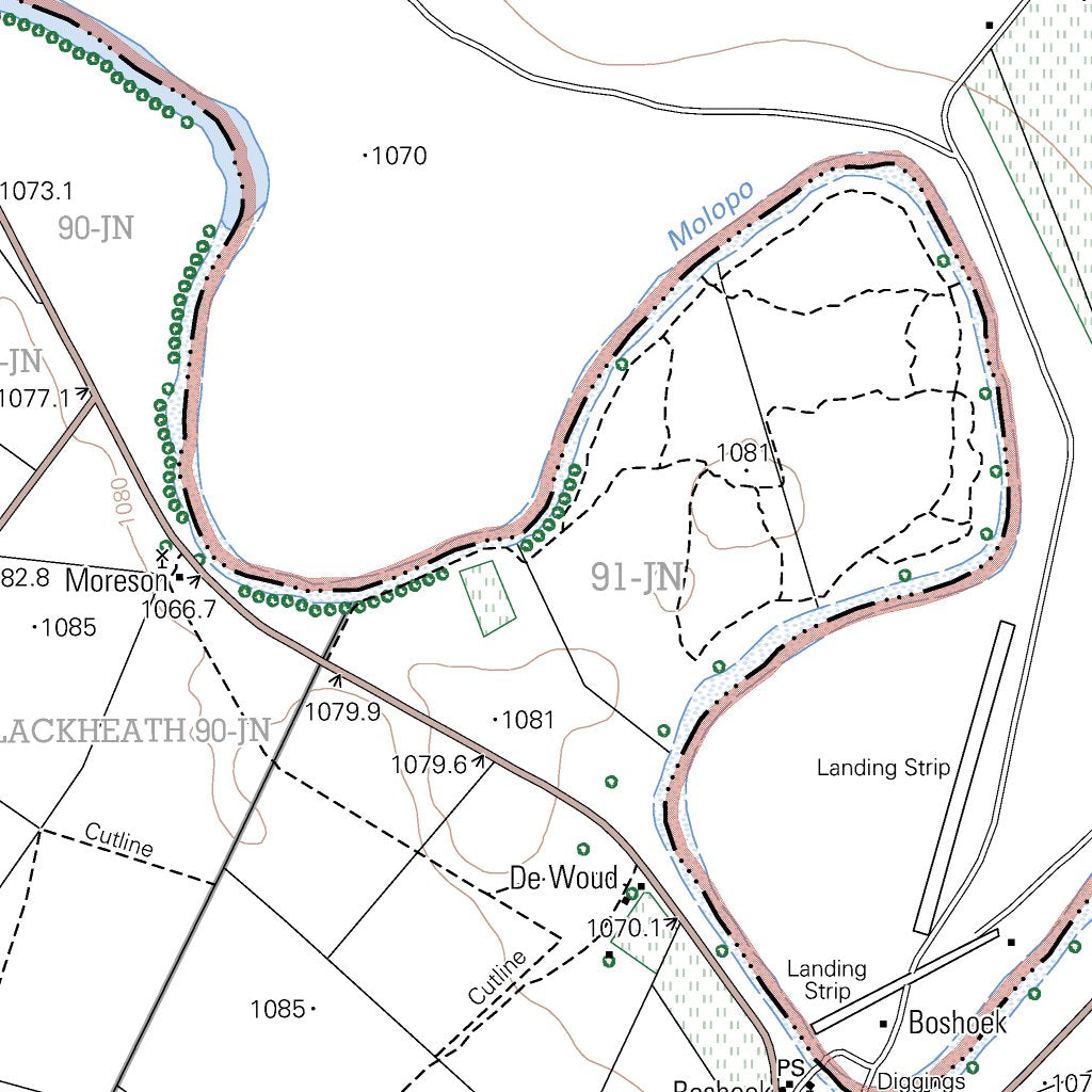 2524CB MOLOPO Map by Chief Directorate: National Geo-spatial ...