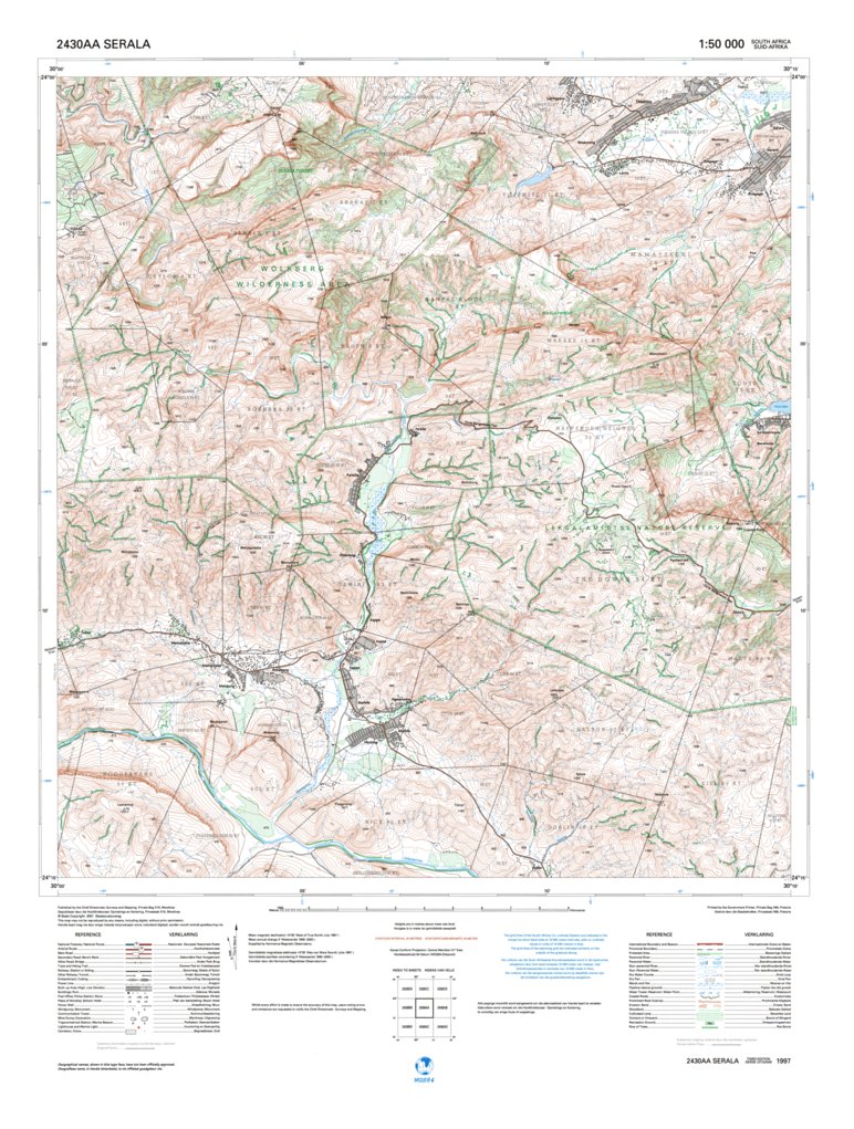 2430AA SERALA Map by Chief Directorate: National Geo-spatial ...