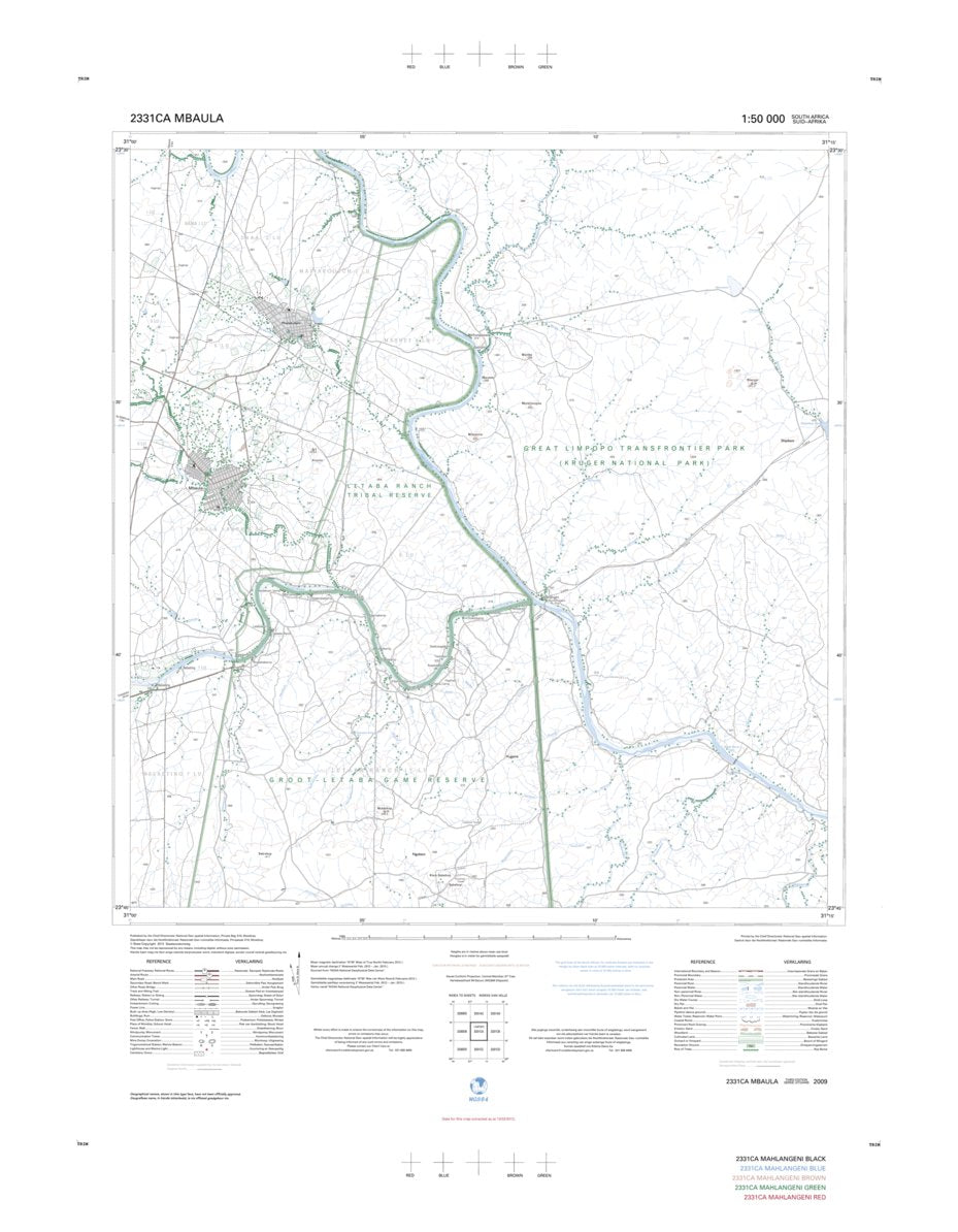 2331CA MBAULA Map by Chief Directorate: National Geo-spatial ...