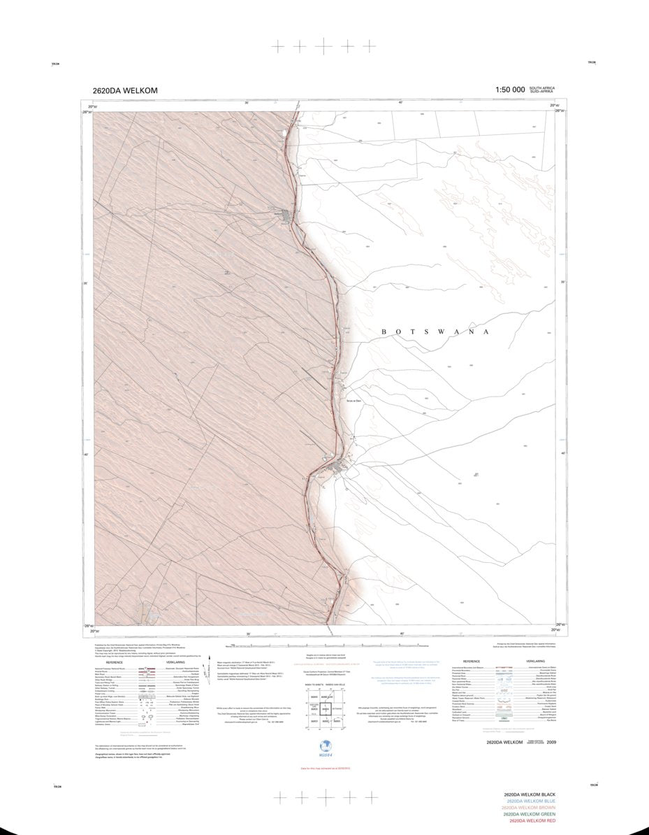 2620DA WELKOM Map by Chief Directorate: National Geo-spatial ...