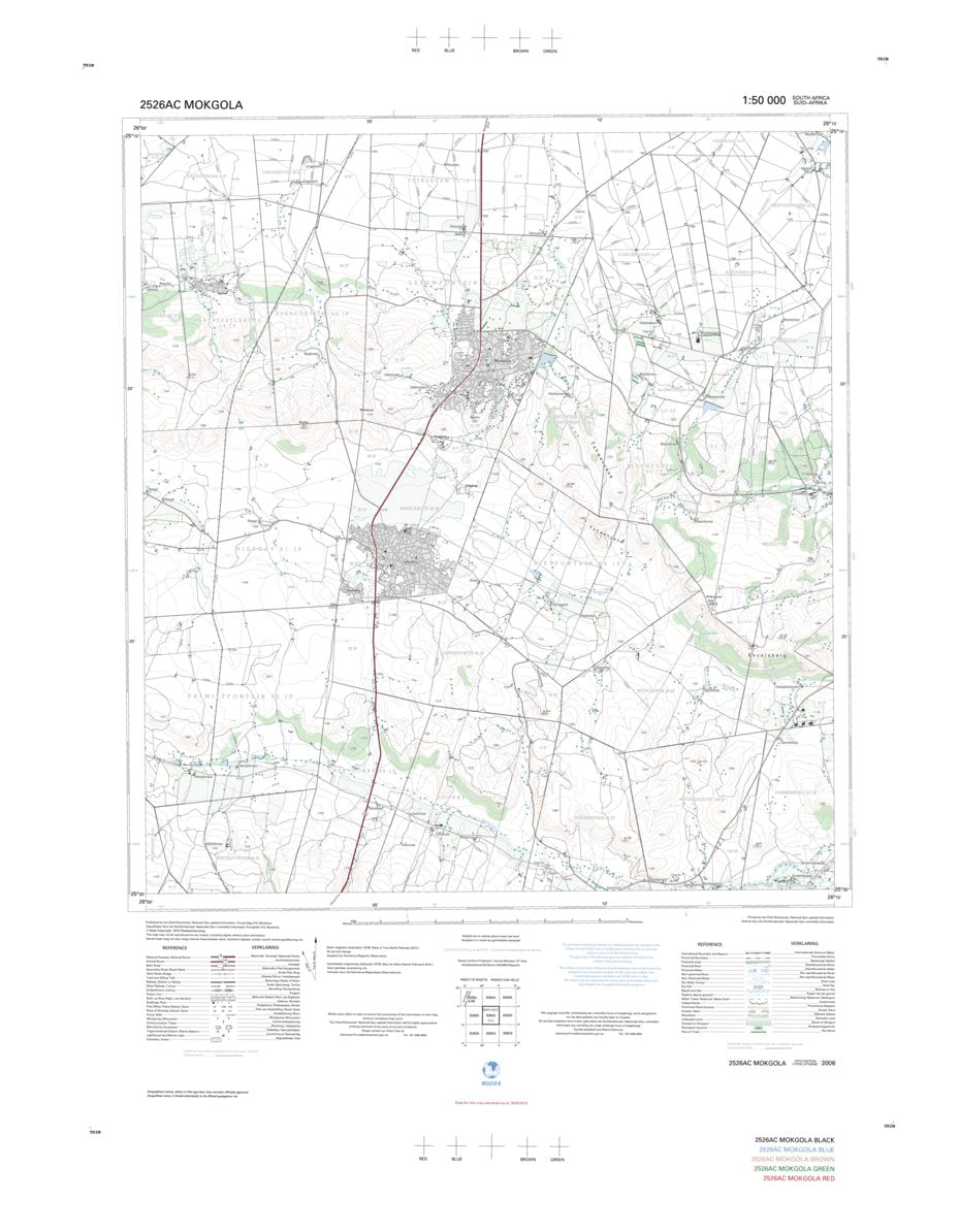 2526AC MOKGOLA Map by Chief Directorate: National Geo-spatial ...
