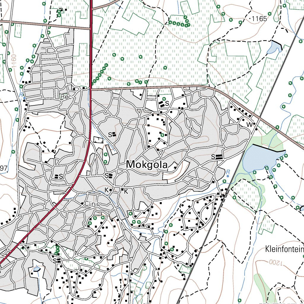 2526AC MOKGOLA Map by Chief Directorate: National Geo-spatial ...