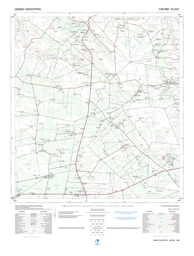 2526DC GROOTPAN Map by Chief Directorate: National Geo-spatial ...