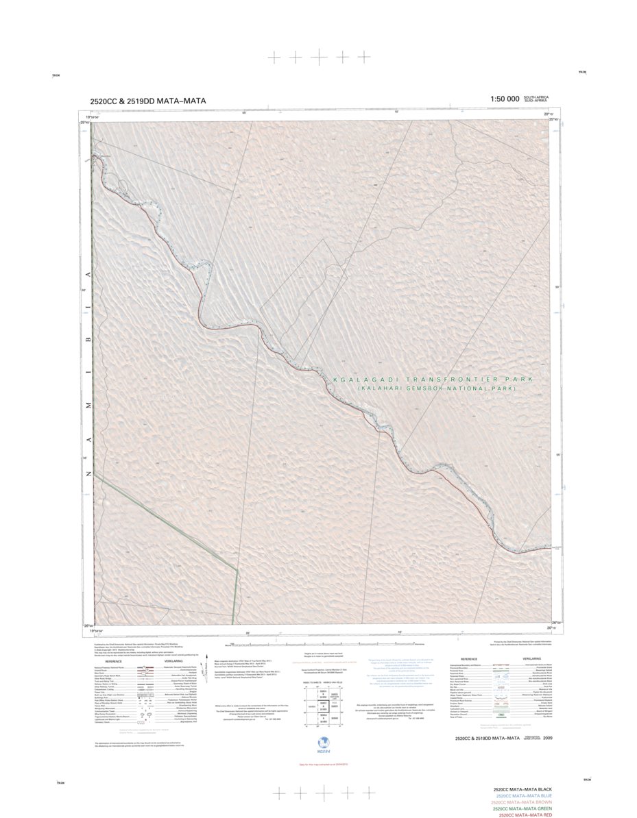 2520CC, 2519DD MATA-MATA Map by Chief Directorate: National Geo-spatial ...