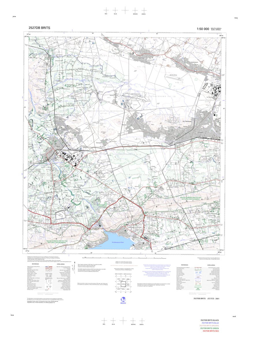 2527DB BRITS Map by Chief Directorate: National Geo-spatial Information ...