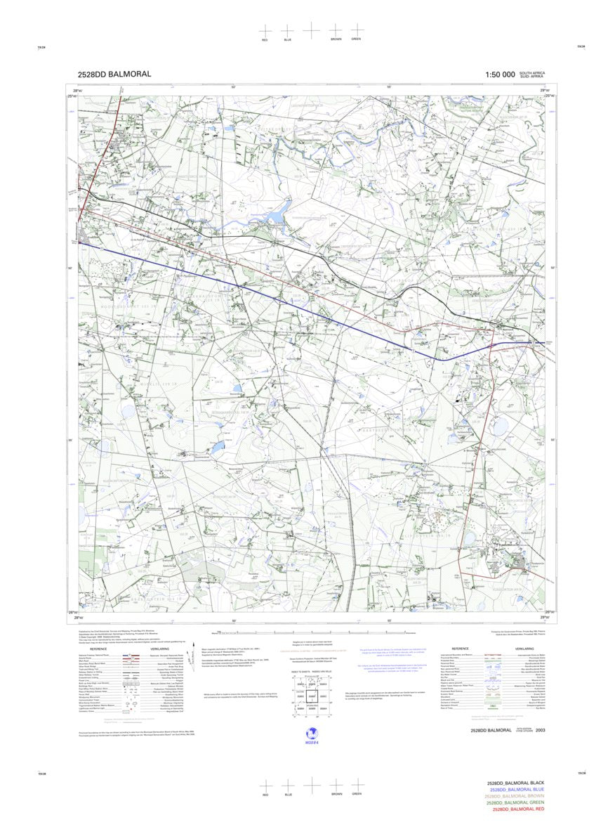 2528DD BALMORAL Map by Chief Directorate: National Geo-spatial ...