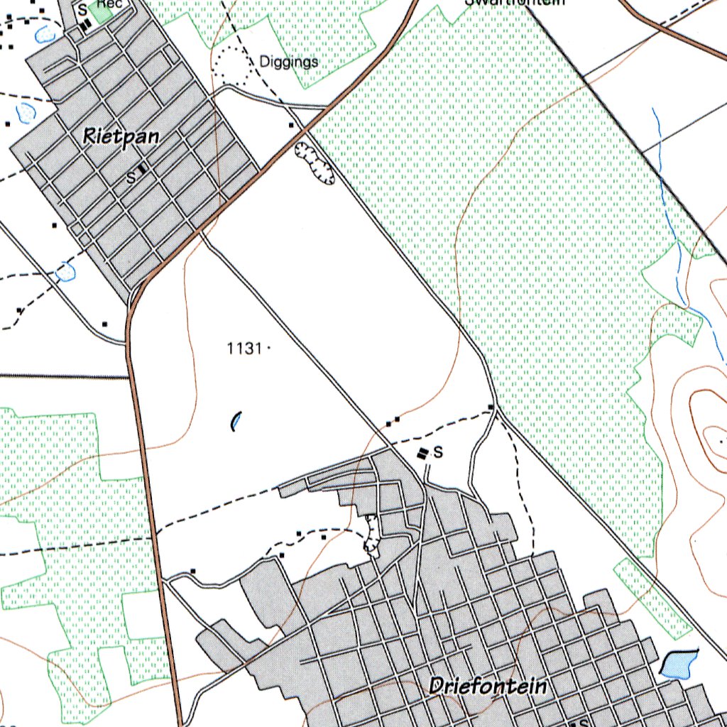 2525BA, BB LOBATLENG Map by Chief Directorate: National Geo-spatial ...