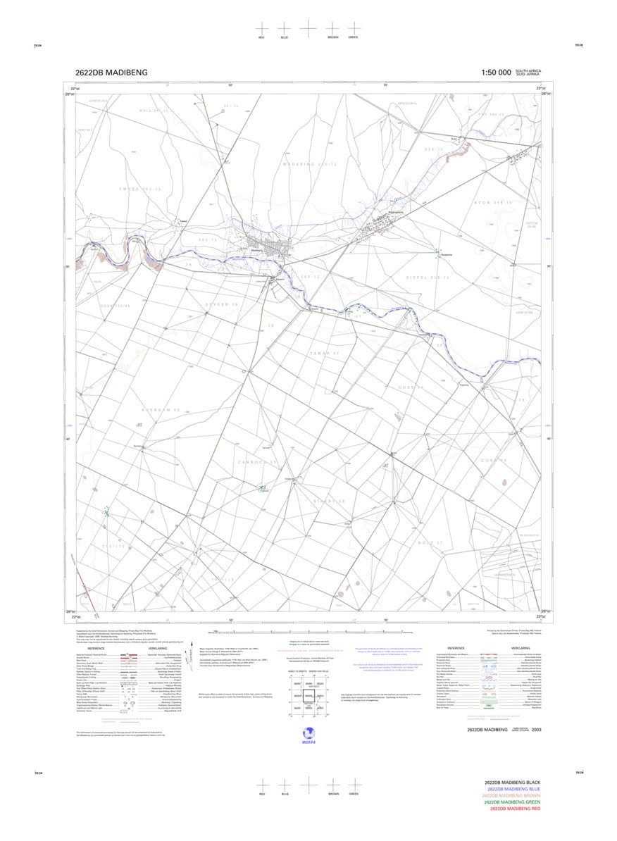 2622DB MADIBENG Map by Chief Directorate: National Geo-spatial ...