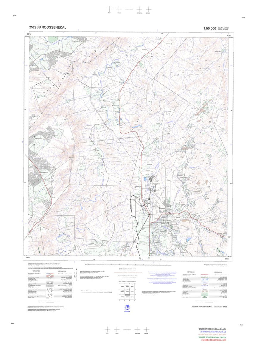 2529BB ROOSSENEKAL Map by Chief Directorate: National Geo-spatial ...