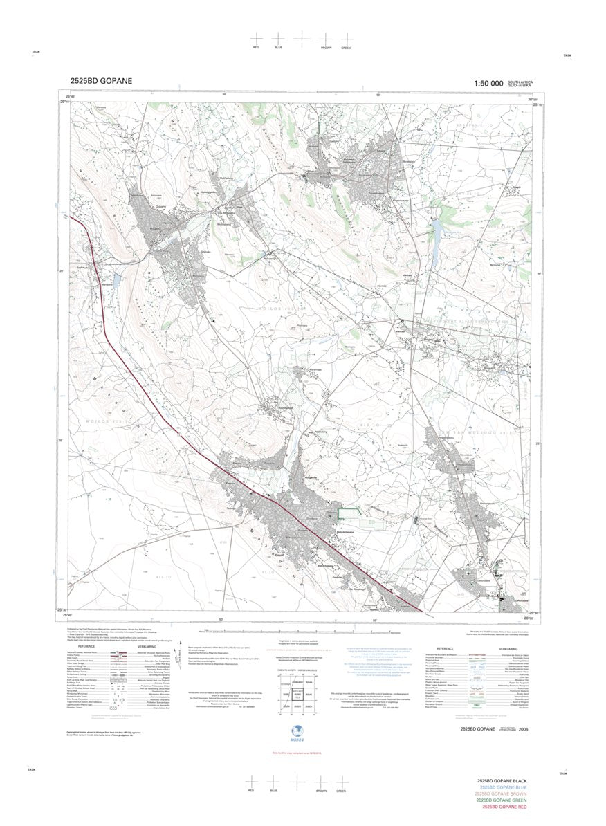 2525BD GOPANE Map by Chief Directorate: National Geo-spatial ...