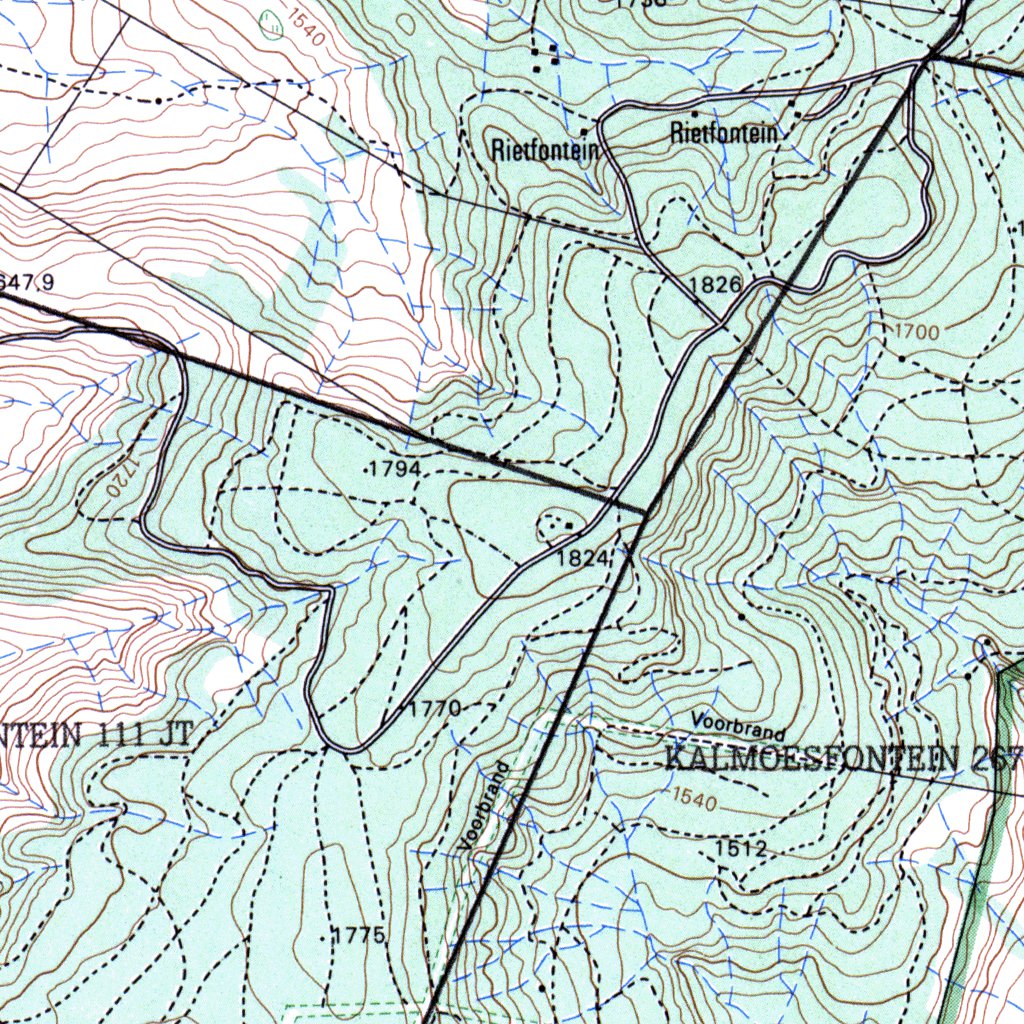 2530AD BADFONTEIN Map by Chief Directorate: National Geo-spatial ...
