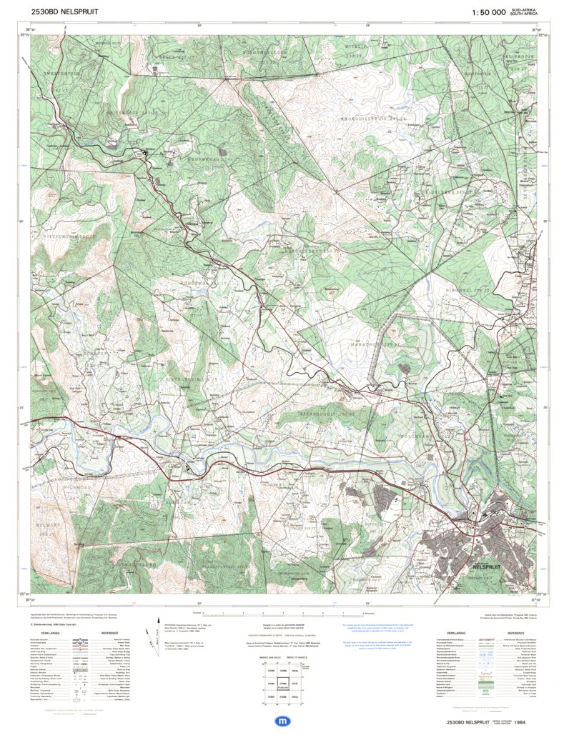 2530BD MBOMBELA Map by Chief Directorate: National Geo-spatial ...