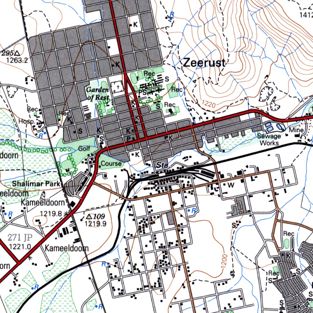 2526CA ZEERUST Map by Chief Directorate: National Geo-spatial ...