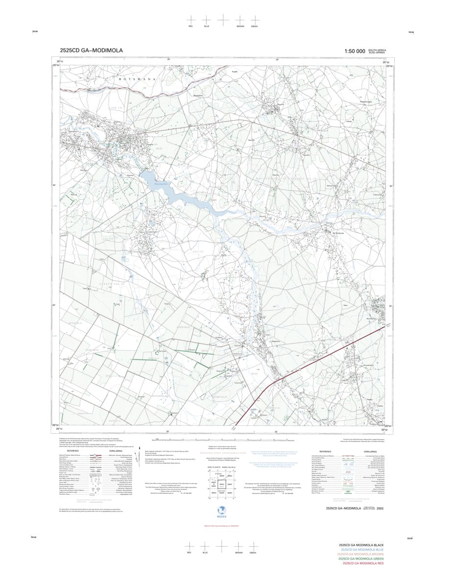 2525CD GA-MODIMOLA Map by Chief Directorate: National Geo-spatial ...